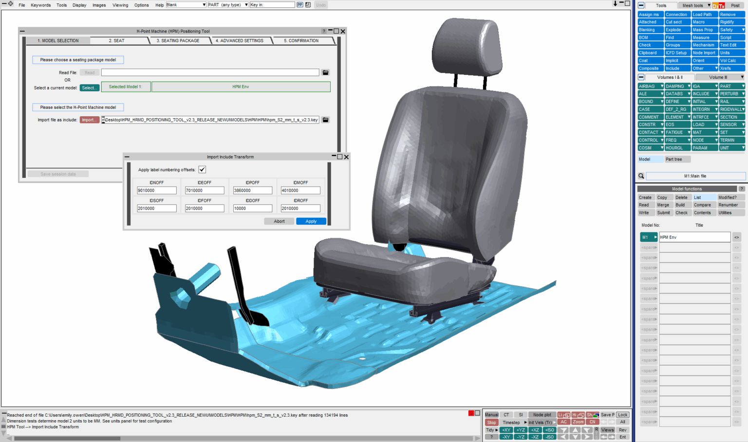 Oasys H-Point Machine and Head Restraint Measurement Device - Oasys LS ...
